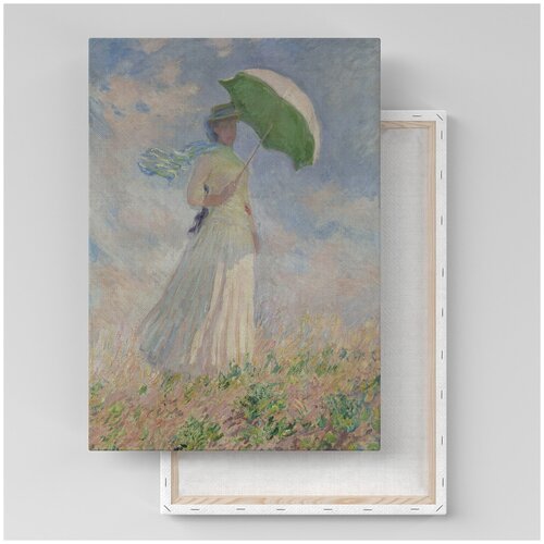 Картина на холсте с подрамником / Monet Claude / Клод Моне - Этюд на природе