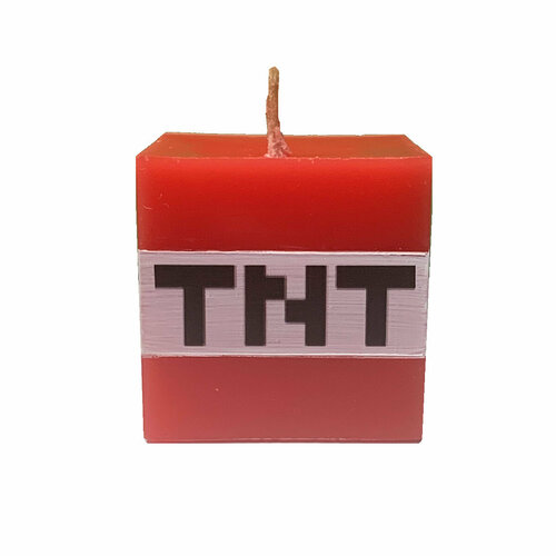 Свеча для торта Майнкрафт "Блок TNT" Minecraft