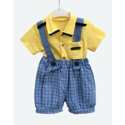 Комплект одежды , размер 80, желтый, голубой
