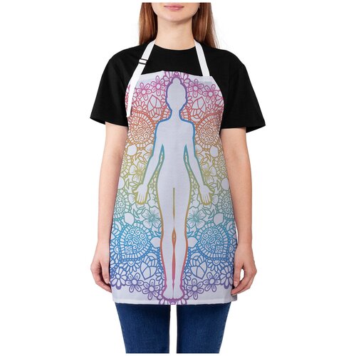 Фартук женский для готовки JoyArty "Медитация мандалы", универсальный размер