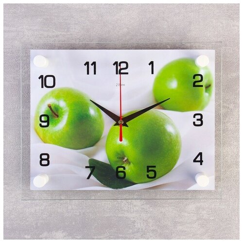 21 Век Часы настенные, серия: Кухня, "Яблоки", 20х26 см микс