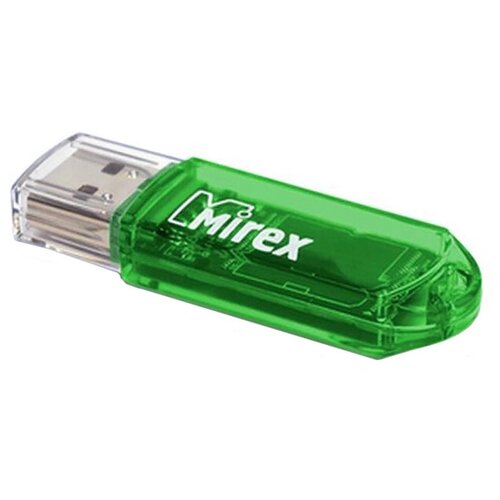 Флешка Mirex ELF GREEN, 32 Гб, USB2.0, чт до 25 Мб/с, зап до 15 Мб/с, зеленая