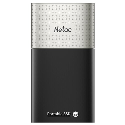 2 ТБ Внешний SSD Netac Z9, USB 3.2 Gen 2 Type-C, черный/серебристый