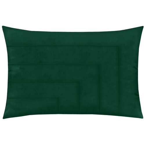 Наволочка - чехол для декоративной подушки на молнии Бархат АртДеко I Изумруд, 65 х 45 см, темно-зеленый