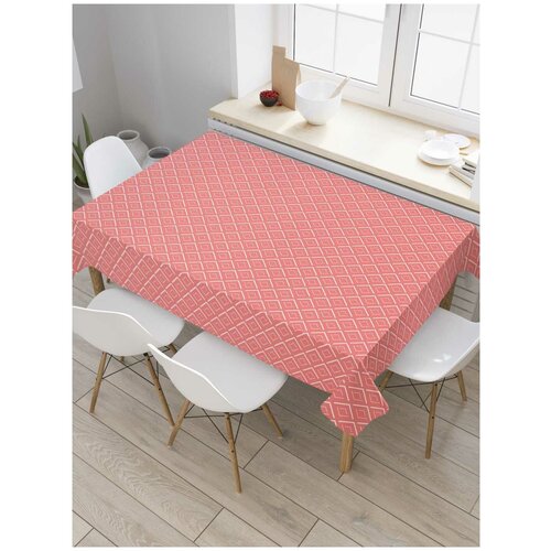 Скатерть прямоугольная JoyArty на кухонный стол "Монотонные ромбы" из оксфорда, 120x145 см