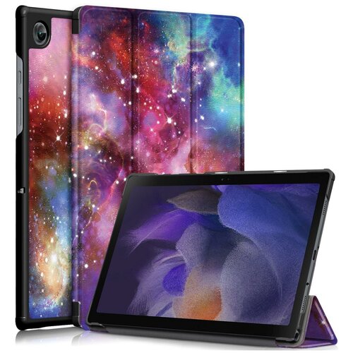 Чехол для планшета Samsung Galaxy Tab A8 10.5" (2021) SM-X200/X205, с красивым рисунком, прочный пластик (Космос)