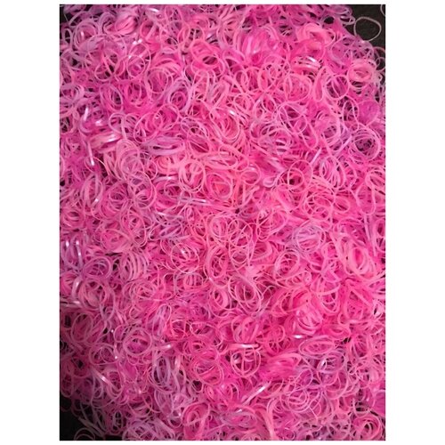 Силиконовые резинки для детских волос GI&A HAIR, розовый, набор 250шт.
