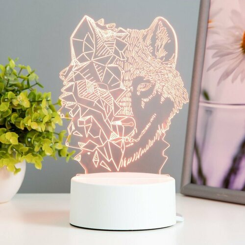 Светильник "Волк" LED RGB от сети 13,5х9,5х17,6 см RISALUX (комплект из 2 шт)