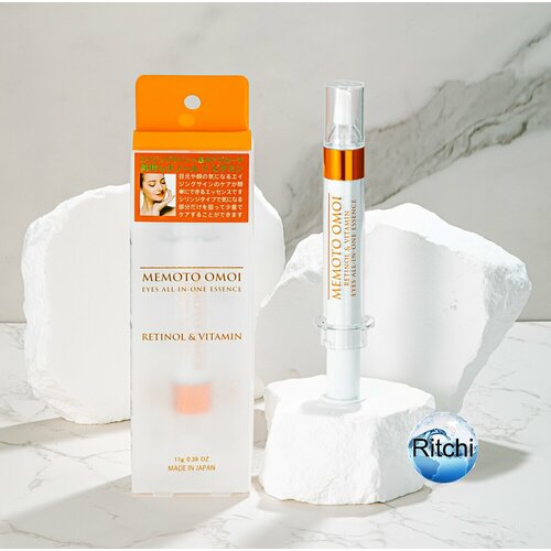 MEMOTO OMOI EYES All-in-One Essence RETINOL&VITAMIN Cыворотка с ретинолом и витаминами для упругости кожи вокруг глаз, 11 гр