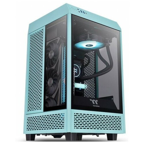 Корпус mini-ITX Thermaltake The Tower 100 Turquoise Без БП бирюзовый