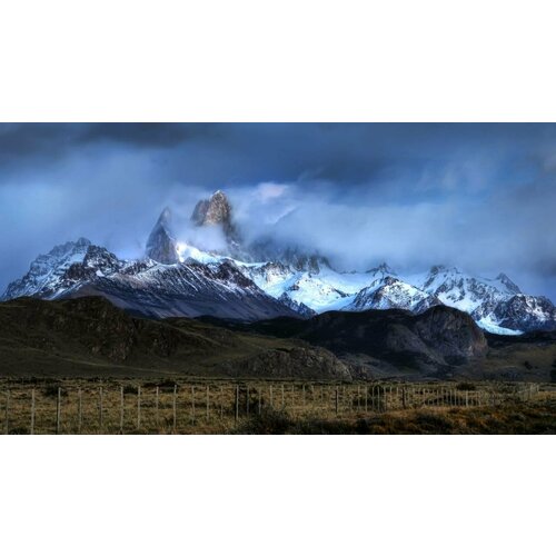 Картина на холсте 60x110 LinxOne "Argentina облака горы" интерьерная для дома / на стену / на кухню / с подрамником