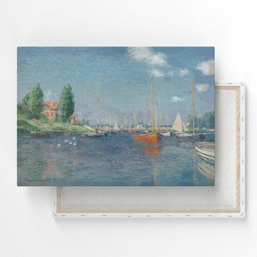 Картина на холсте, репродукция / Monet Claude / Клод Моне - Красные лодки / Размер 30 x 40 см