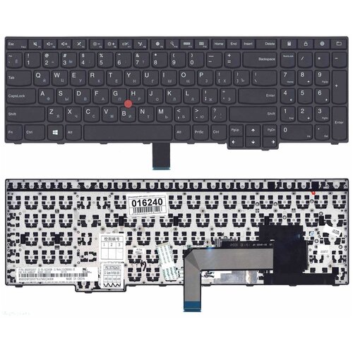Клавиатура для ноутбука Lenovo ThinkPad Edge E550C черная с черной рамкой и TrackPoint