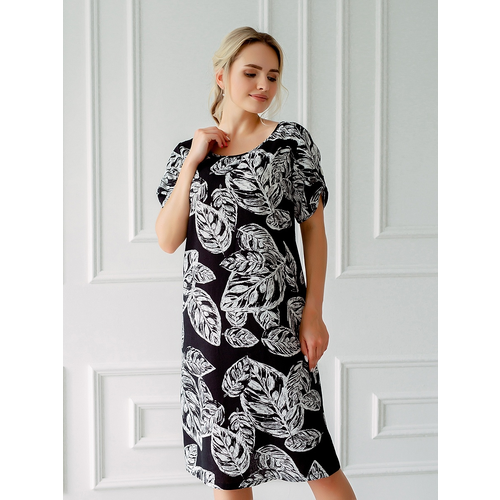 Платье Текстильный Край, размер 56, черный