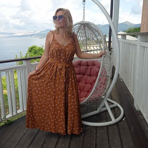 Сарафан YolKa_Dress, размер ЕДИНЫЙ, коричневый