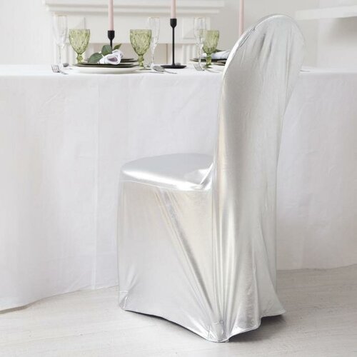 Чехол на стул, цв. серебро, 90*40*40 см, 100% п/э