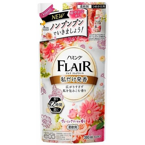 Kao Flair Fragrance Charming Bouquet Кондиционер для белья с антибактериальным эффектом с ароматом Очаровательный букет 380 мл запасной блок