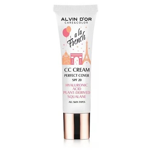 Alvin D'or СС крем a la French Perfect Color, SPF 20, 25 мл, оттенок: 02 medium, 1 шт.