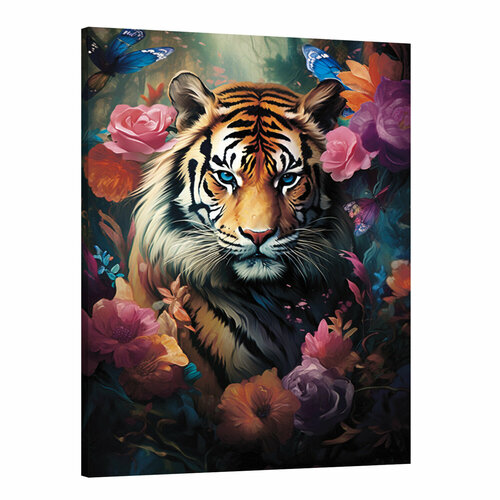 Интерьерная картина 50х70 "Шепот тигра"