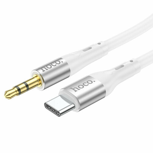 AUX Audio кабель 3,5 мм на Type-C, UPA22, HOCO, белый