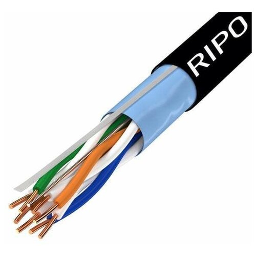 Премиум кабель витая пара для локальной сети LAN FTP4 CAT5E 24AWG Cu уличный Premium Fluke test Флюк тест (КСВППэ-5е 4*2*0.51) 305 метров 001-122087