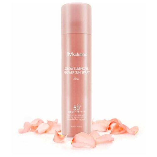 JMsolution Омолаживающий солнцезащитный спрей с розой GLOW LUMINOUS FLOWER SUN SPRAY Rose SPF50+ PA++++