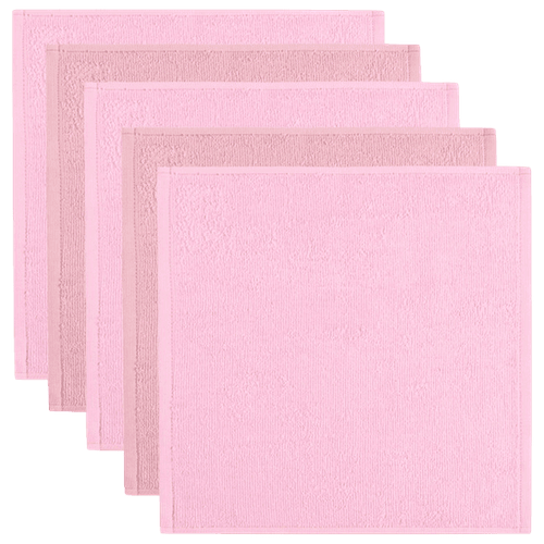 Набор полотенец  Этель Фигуры, 30x30см, розовый