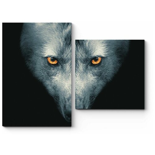 Модульная картина Портрет серого волка 140x105
