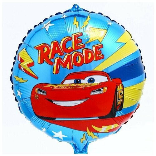 Воздушный шарик, фольгированный "Race mode", Тачки