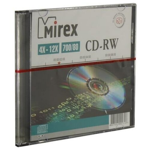 Диск CD-RW Mirex 700 Mb, 12х, Slim Case