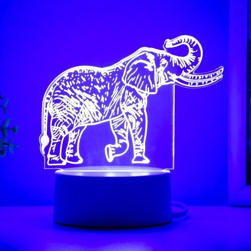 Светильник "Слон" LED белый 16х9,5х13 см