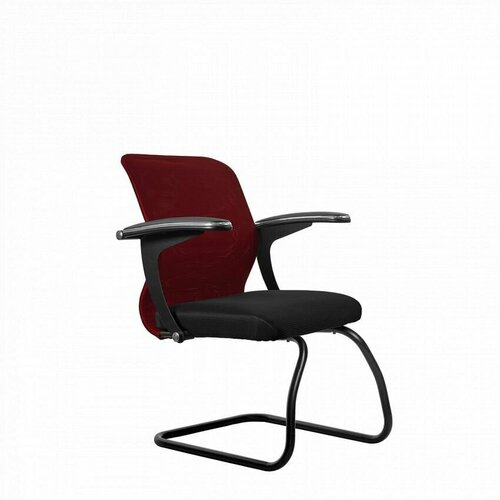 Компьютерное офисное кресло mетта SU-М-4/ подл. 160/ осн. 008, Бордовое/Черное
