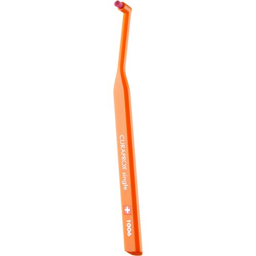 Зубная щетка Curaprox CS 1006 single, оранжевый, диаметр щетинок 0.1 мм