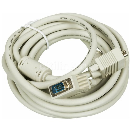 Кабель VGA DB15 (m) - DB15 (m), ферритовый фильтр , 5м [cable1]