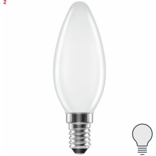 Лампа светодиодная E14 220-240 В 6 Вт свеча матовая 750 лм нейтральный белый свет (2 шт.)