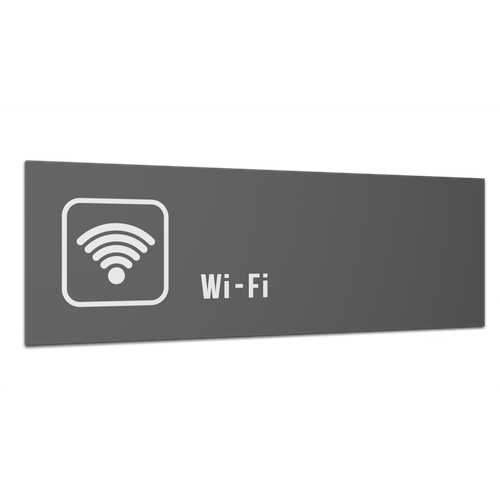 Табличка "Wi-Fi", Матовая линейка, цвет Серый, 30 см х 10 см