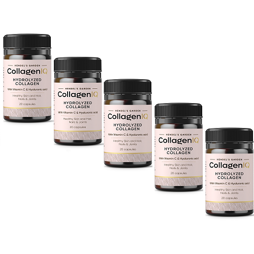CollagenIQ пептиды коллагена с гиалуроновой кислотой и витамином С. Набор 5 шт .