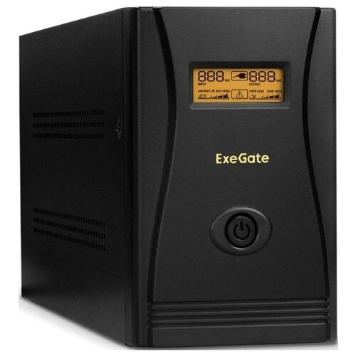 Exegate EP285501RUS ИБП ExeGate SpecialPro Smart LLB-1500. LCD. AVR. C13. RJ <1500VA/950W, LCD, AVR, 6*IEC-C13, RJ45/11, Black>