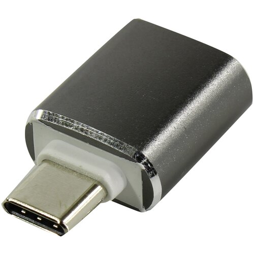 Адаптер переходник USB Type C (вход) - USB 3.0 (выход), серый, KS-is