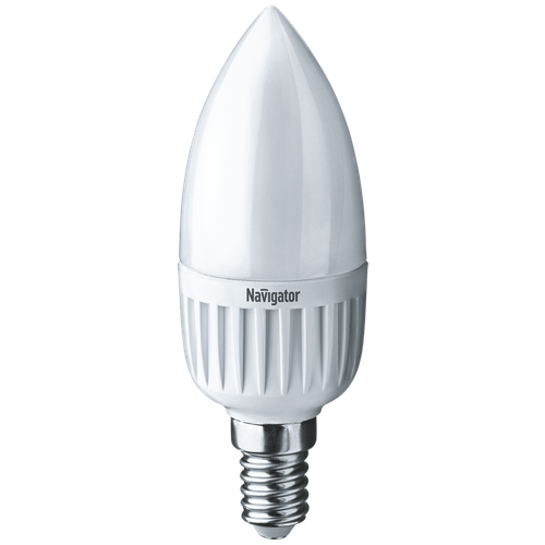Лампа светодиодная LED 5вт E14 белый матовая свеча | код. 18862 | NAVIGATOR ( 1шт. )