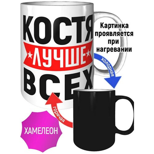 Кружка Костя лучше всех - хамелеон