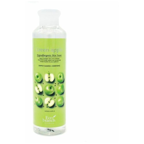 Тонер с экстрактом яблока Eco Branch Green apple Hypoallergenic skin toner,250мл