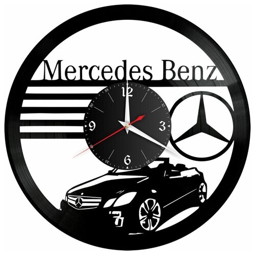 Часы из винила Redlaser "Mercedes Benz, Мерседес Бенц" VW-10421