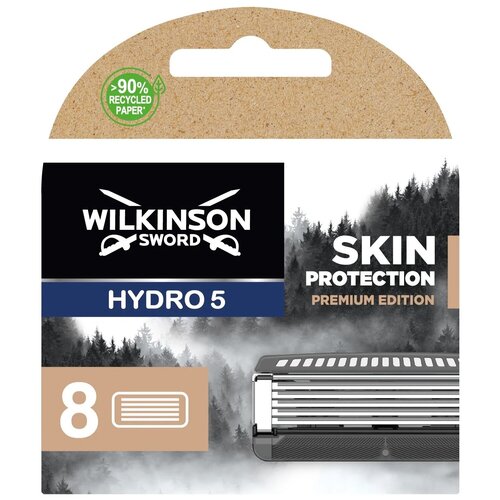 Wilkinson Sword / SCHICK Hydro 5 Skin Protection Premiun Edition / Сменные кассеты для бритв Hydro, 8 шт.