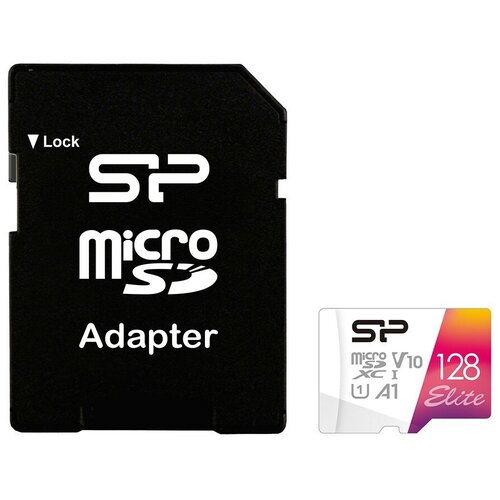 Карта памяти microSDXC 128Gb Silicon Power Elite A1 SP128GBSTXBV1V20SP