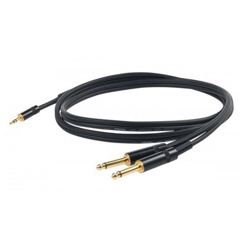 Аксессуар Proel 2x6.3mm Jack Mono - 3.5mm Jack Stereo 3m CHLP170LU3XL