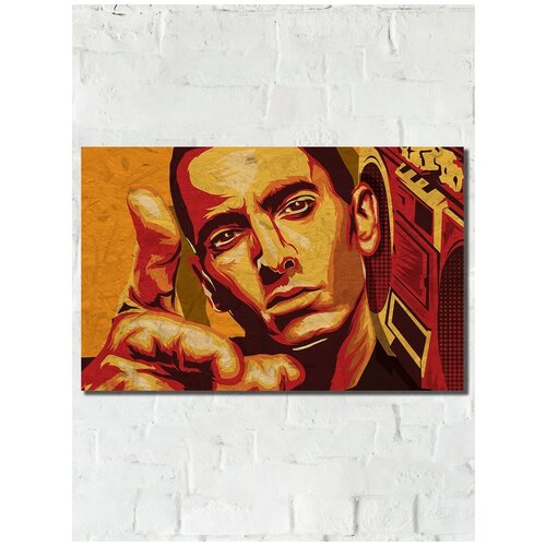 Картина интерьерная на рельефной доске ОСП Музыка Eminem Эминем - 6301 Г