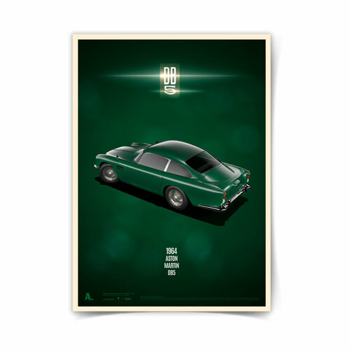 Плакат Aston Martin DB5 G 50х70 см / постер на стену