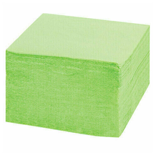 Салфетки бумажные 24х24см 1-слойные упаковка 400шт целлюлоза интенсив зеленый, 3 упаковки