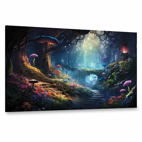 Интерьерная картина 100х60 "сказочный лес"